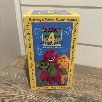 Barney VHS Box Set of 4 VHS “Fun 4 You” Value Pack 1997 Tape Great ...