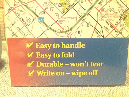 Vtg 2002 RAND MCNALLY EASYFINDER Charlotte NC Laminated Map NEW OLD ...