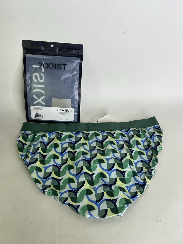 2xist Sexy Sliq Ultra Low Rise Brief Underwear Eames Circles Mens Size ...