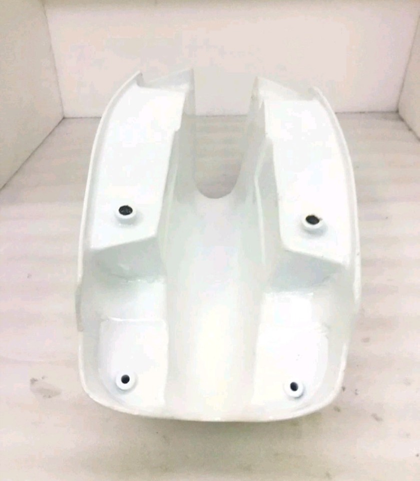 NORTON COMMANDO ROADSTER WHITE PAINTED STEEL PETROL TANK/COMPATIBLE FOR ...