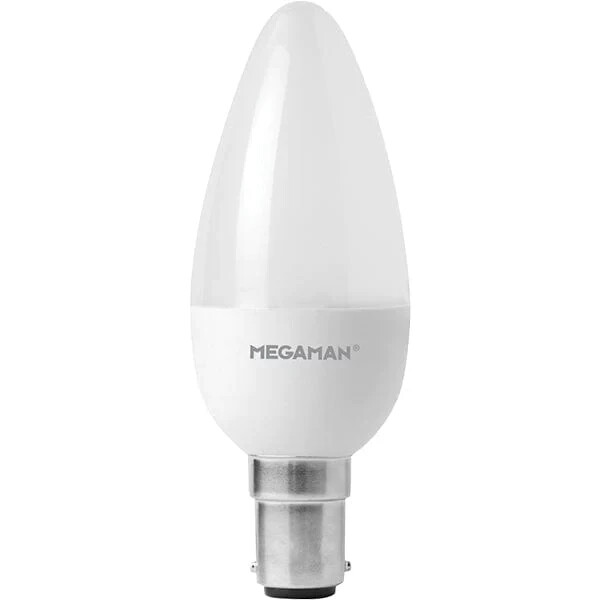 6x 3.5W (=25W) Megaman Dimmable LED Candle Light SBC B15 2800K ...