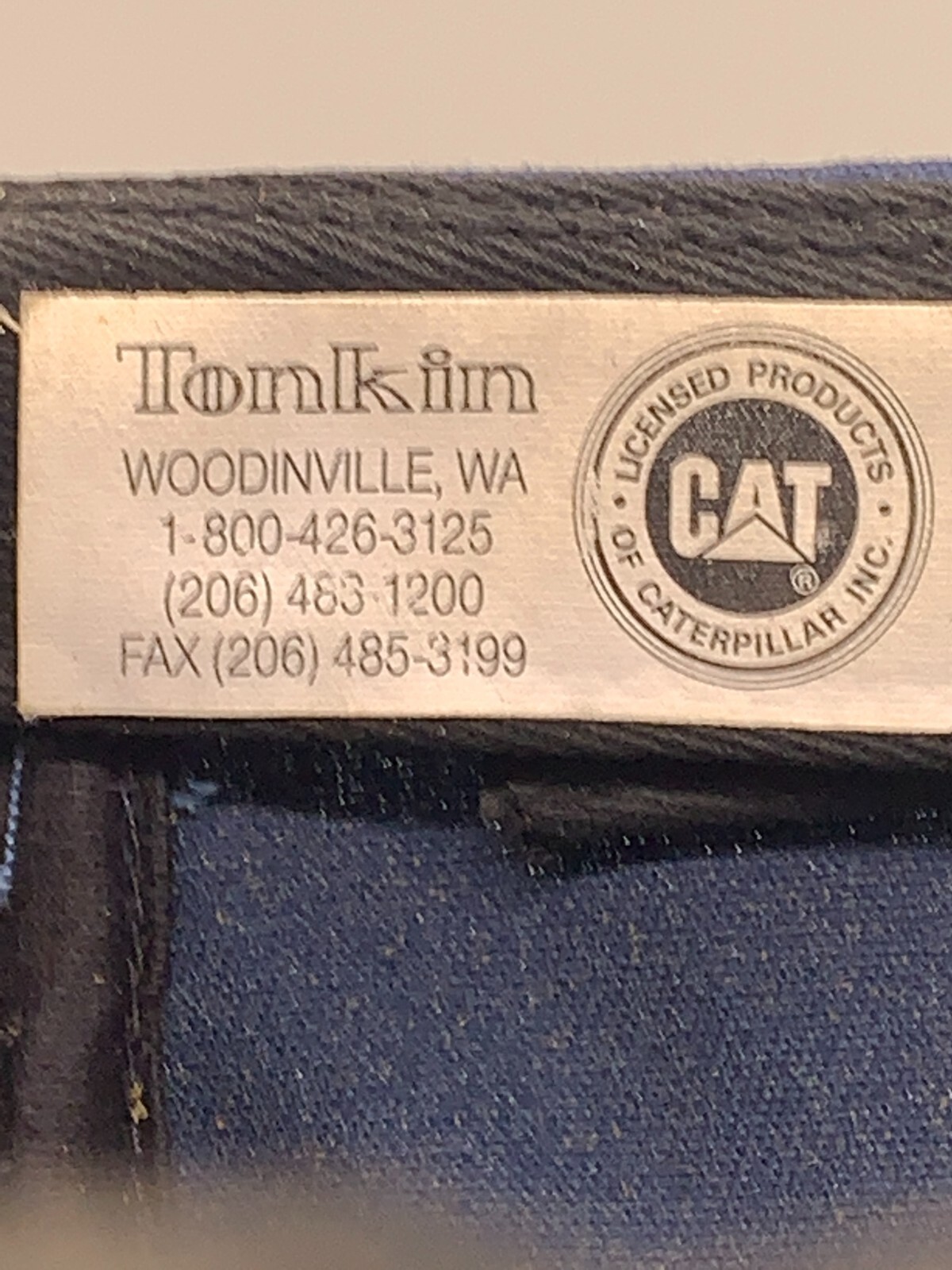 VINTAGE Caterpillar Hat Cap Snap Back Blue Tonkin CAT… - Gem