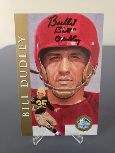 "BULLET BILL" DUDLEY Signed Gold 1998 Football Signature Series Post ...