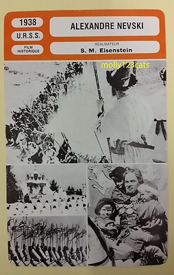 Russian USSR Historical Movie Alexandre Nevski French Film Trade Card ...