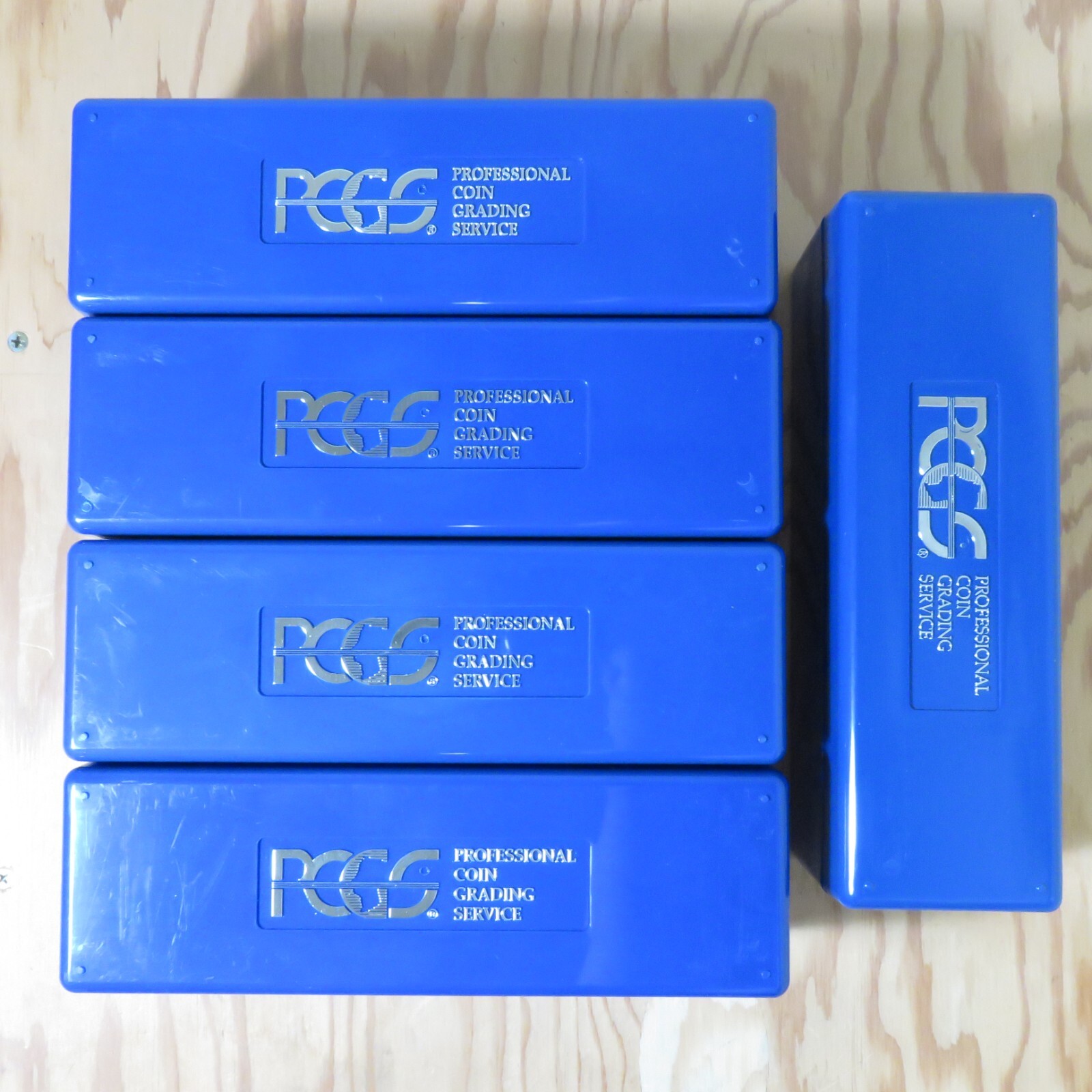 Lot of 5 - EMPTY PCGS Coin Storage Box - Blue | eBay