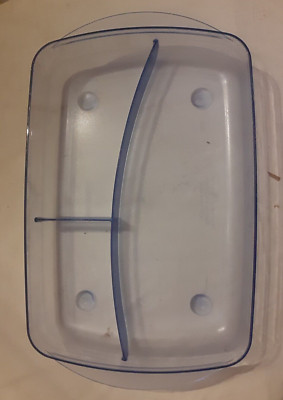 Tupperware Rock N Serve 3 Section 3990A-2 Rectangular Container Blue ...