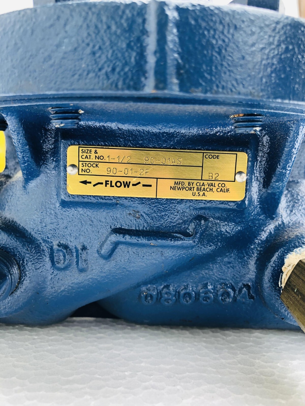 CLA-VAL CO. 90-01AS PRESSURE REDUCING VALVE 1-1/2" SIZE 90-01-2F #NEW ...