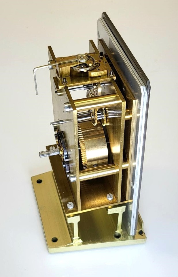 SALE Fine Restored 1960 Rotherham Clock gilded aluminum 8-day 11-jewel ...