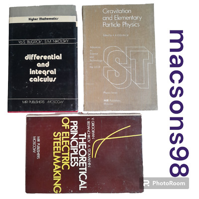 3 in 1 Rare Russian Mir Publishers Moscow Books Calculus Physics Steel ...