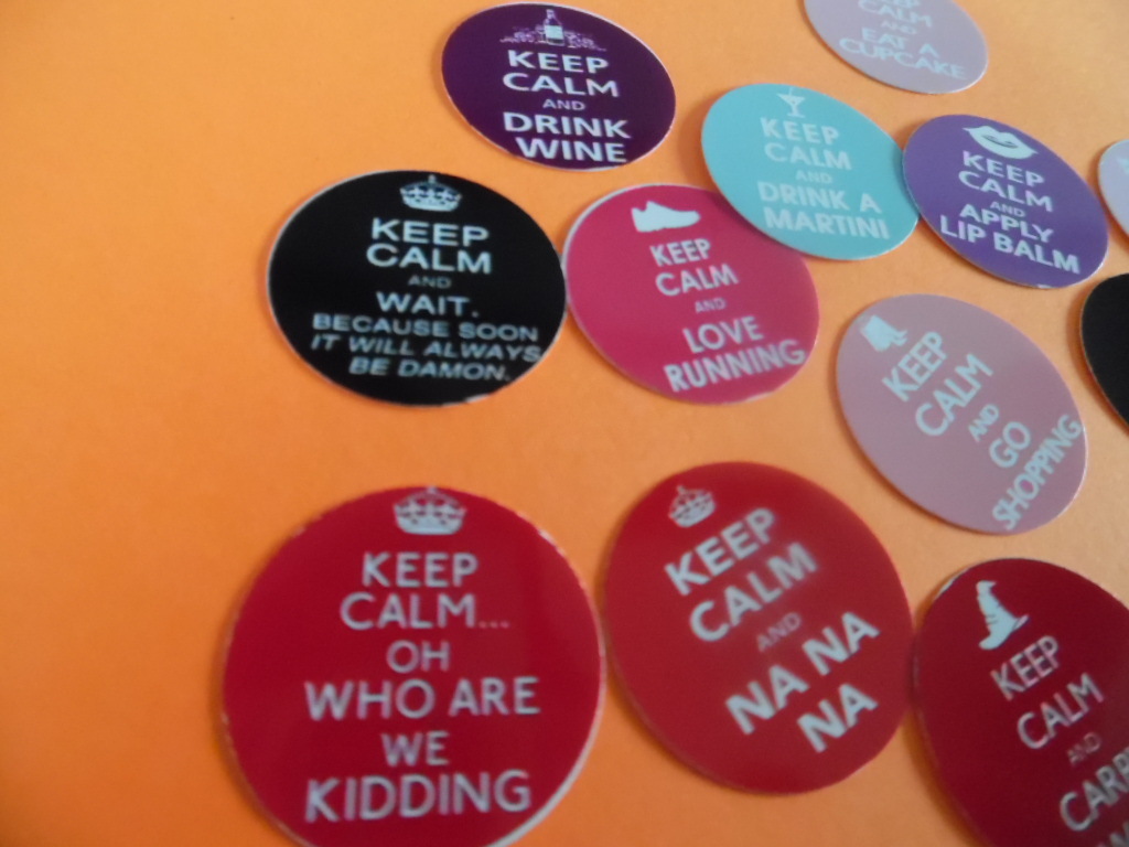 Pre Cut One Inch Bottle Cap Images KEEP CALM SAYINGS #2 Free Shipping ...