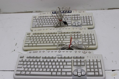 Lot of 3 Compaq 4540UL USB Wired Keyboards Tested Works | eBay
