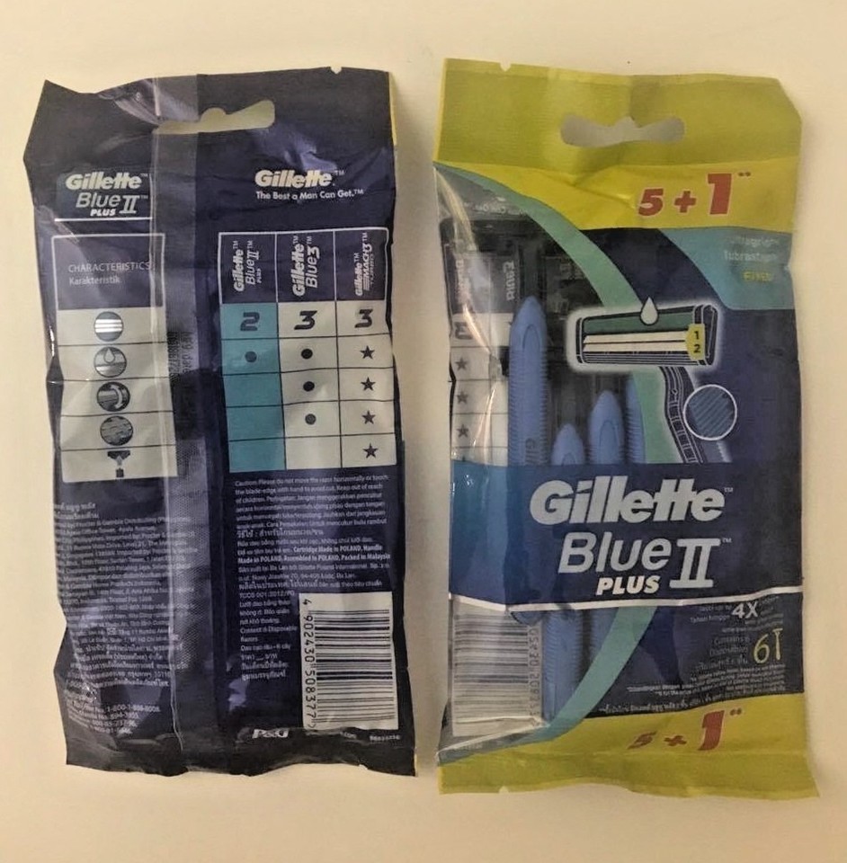 24 Pc BEST Gillette Blue II Plus-Ultragrip-Lubrastrip-Fixed- Last 4X ...