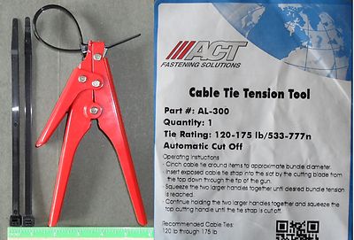 Cable Zip Ties Automatic Tension Cut Off Tool for 120lb - 175lb Cable ...
