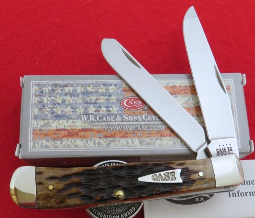 Case XX 6254 Trapper Knife 2021 Peachseed Jig Brown Bone 6254 Good Snap Mint! NR | eBay