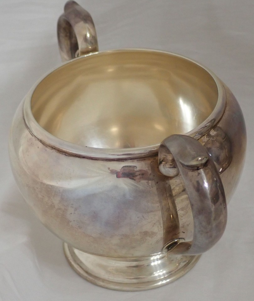 VINTAGE GORHAM PURITAN SOLID STERLING SILVER COFFEE POT CREAMER & SUGAR ...