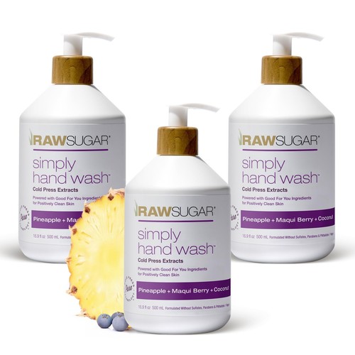 Simply Hand Wash, 16.9 Fl Oz (Pack of 3) Pineapple + Maqui Berry ...