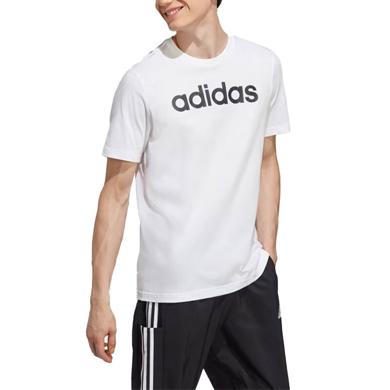 ADIDAS IC9276 Mens T Shirts Crew Neck Short Sleeve White Top Sports Gym ...
