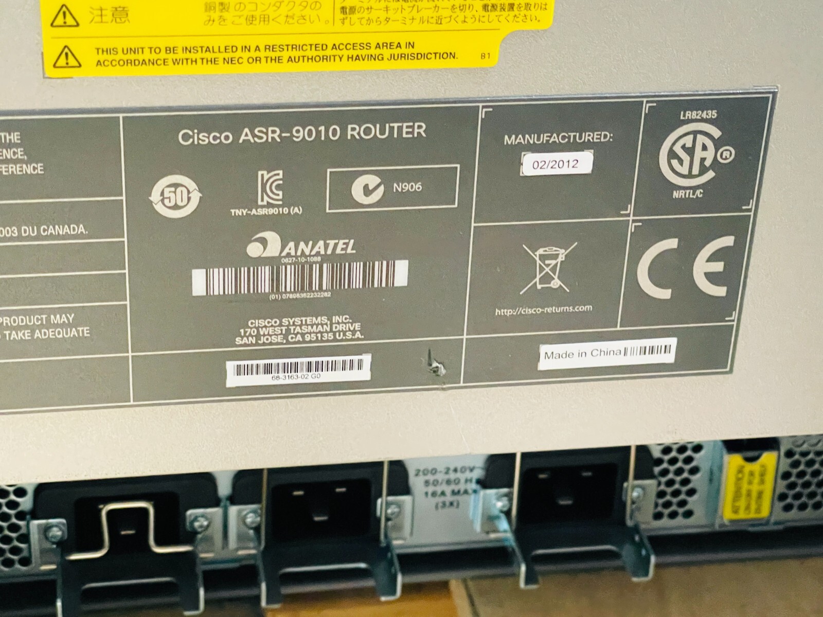 Cisco ASR 9000 Series Asr-9010 Router Mfg 2013 for sale online | eBay