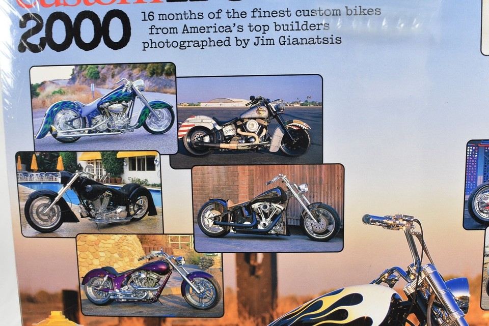 CUSTOM IRON MOTORCYCLE Calendar By Jim Gianatsis NEW IKUNI Vintage 2000 ...