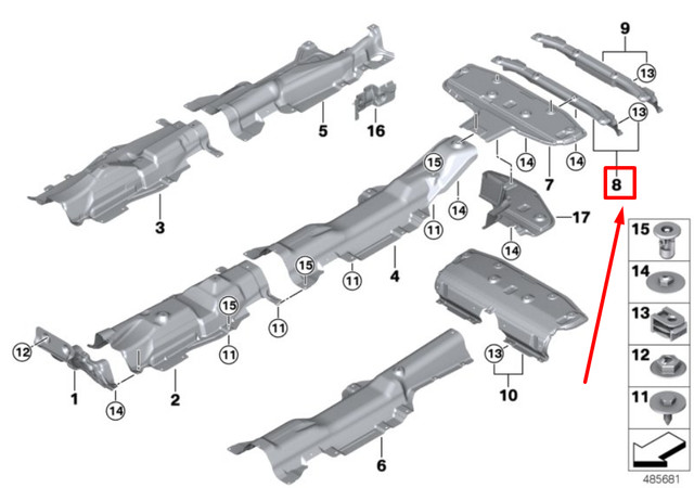 Genuine BMW Heat Insulation Bumper Rea 51487374404 for sale online | eBay