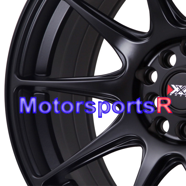 XXR 527 18 x 8 ET +42 Flat Black Rims Concave Wheels 5x112 5x4.25 5x108 ...