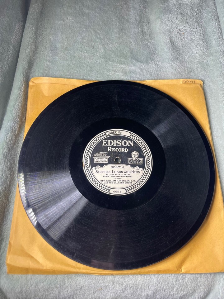 EDISON Record 78 rpm 80471-R SCRIPTURE LESSONS WITH HYMN | eBay