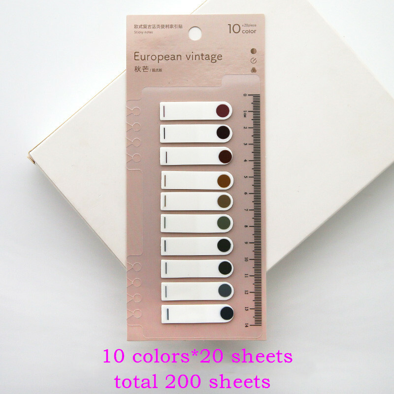 200pcs Page Markers Morandi Sticky Note Tabs Colored Book Flags Strip ...