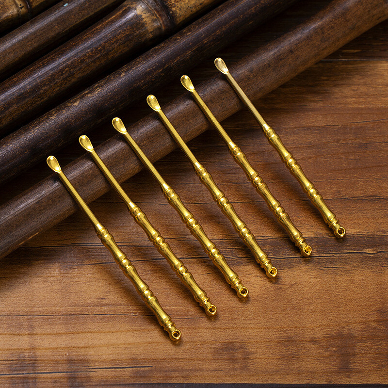 Ear Spoons Retro Imitation Brass Portable Ear Cleaning Tool Ear Pick ...
