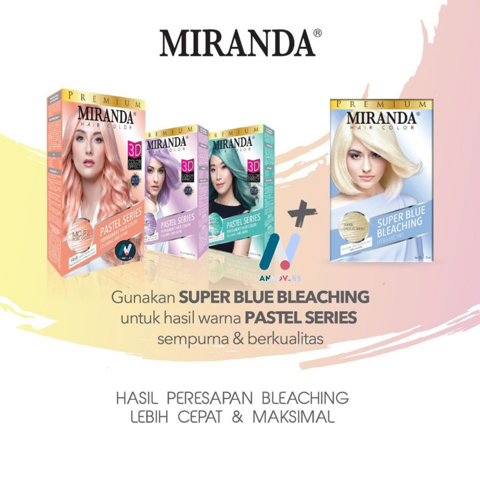 2X MIRANDA 3D Permanent Hair Dye Shine Moisturizer Color Pastel #MC-P2 ...