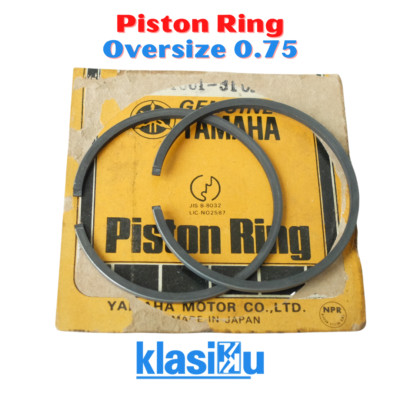 YAMAHA PW80 may CHAPPY LB80 U7E FS80 GT80 V70 PISTON RINGS 0.75 NOS 298 ...