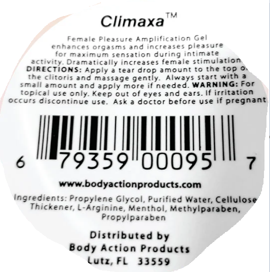 Lubricant Climaxa Stimulating Gel for women .5 Oz Bottle Body Action | eBay