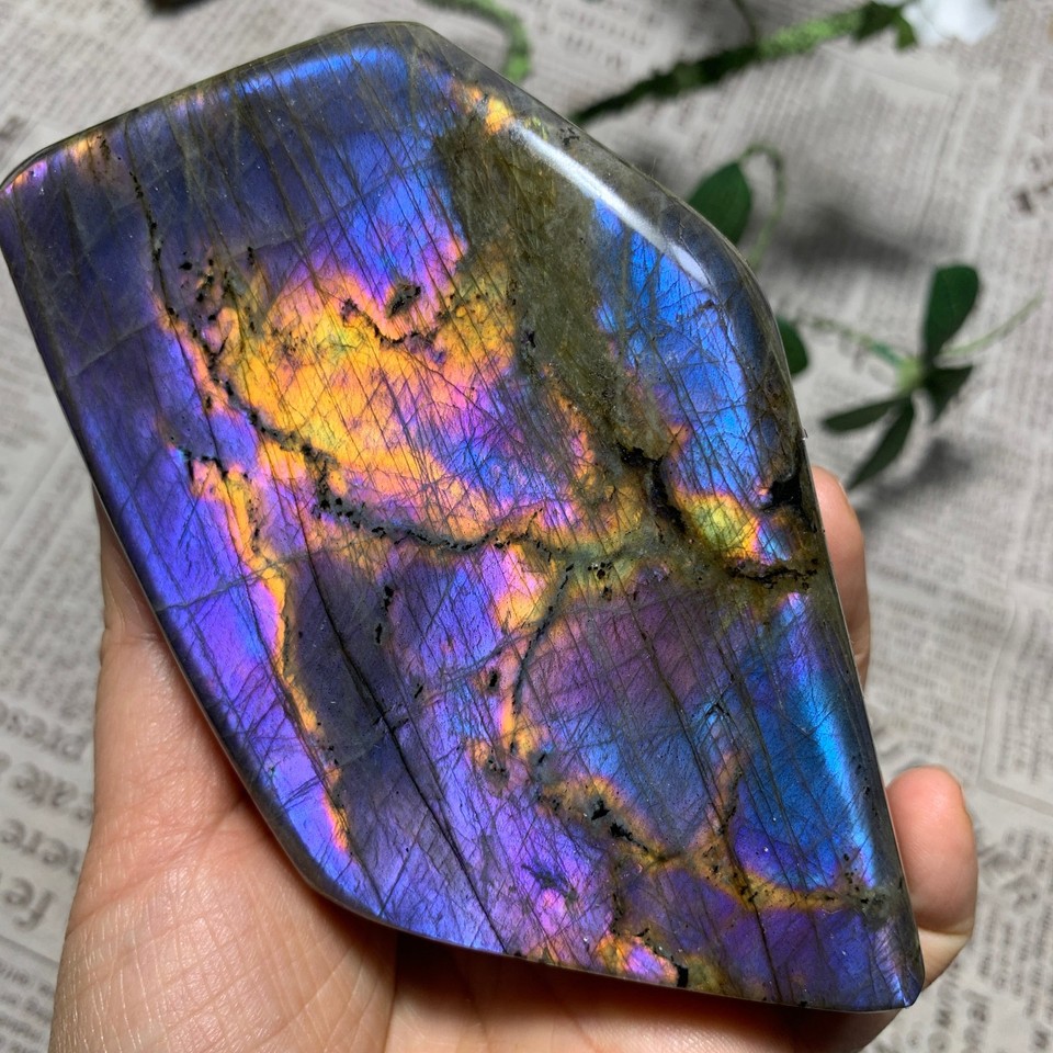 584G Natural Purple Light Labrador Quartz Crystal Stone Specimens heal ...