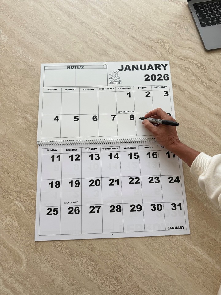 2026 to 2027 Jumbo Large BIG Print Wall Calendar - SHIPS SAME DAY! | eBay