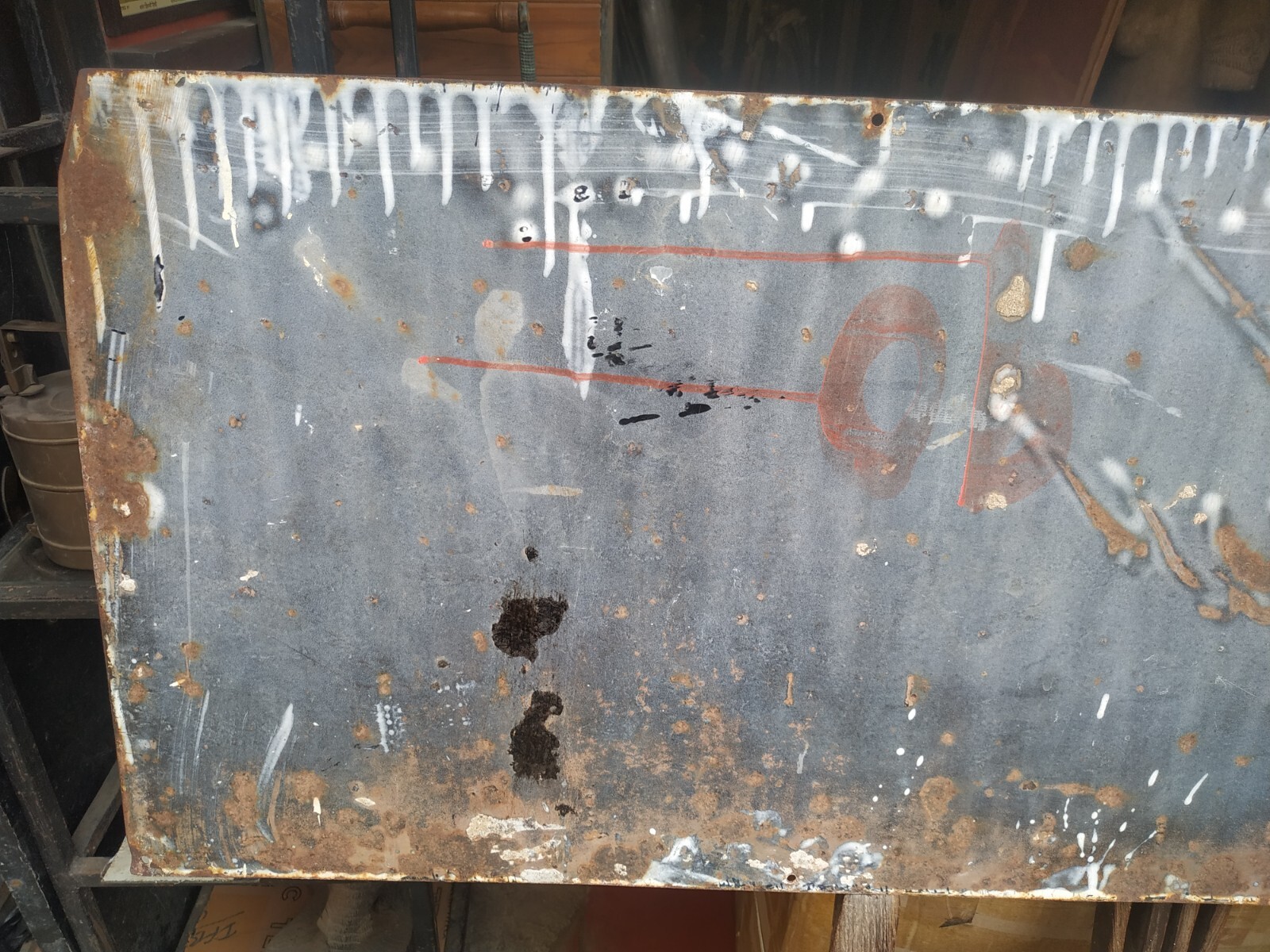 VINTAGE PORCELAIN ENAMEL SIGN BUCHANAN'S BLACK & WHITE SCOTCH WHISKY ...