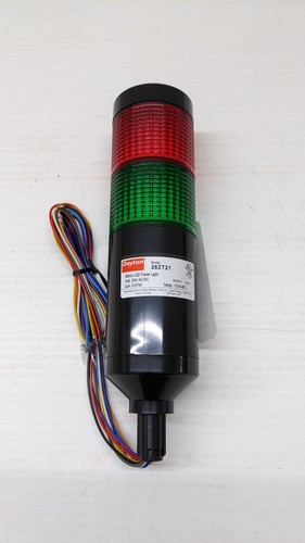 Dayton 56mm LED Tower Light 26ZT21 Type 2 stack, Pole Mounting Red ...