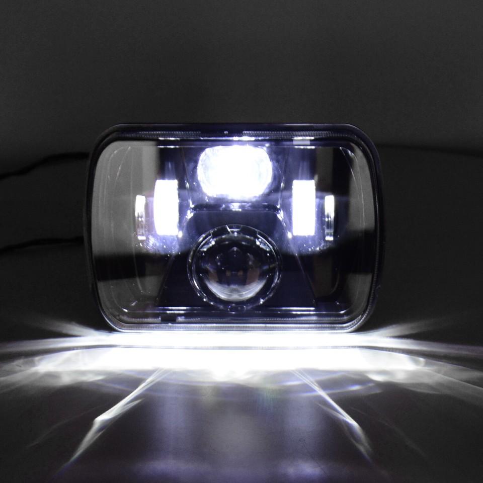 Pair For Ford F650 F750 2000-2015 5x7" 7x6'' Square LED Headlights Hi ...