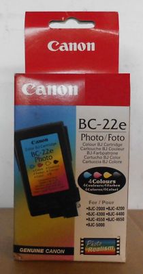 Original Canon BC-22e Tinte 4 farben für BJC 2000 4200 4300 4400 4550 ...