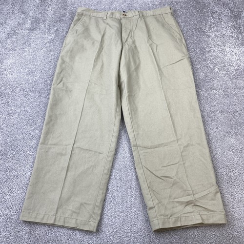George Pants Men's 38x29 Beige Relaxed Fit Cotton Blend Chino Casual | eBay