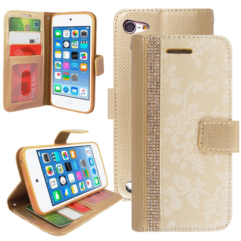 Case For iPod Touch 5th 6th 7th Generation Flip Wallet Leather Stand ...