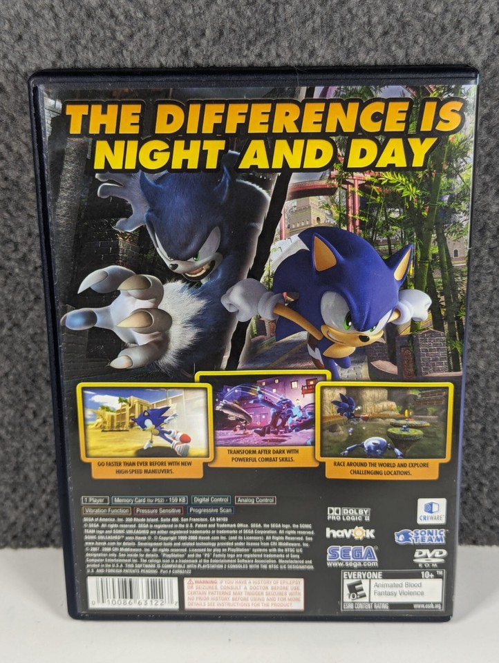 Sonic Unleashed (PlayStation 2, PS2) Black Label Complete 10086631227 ...