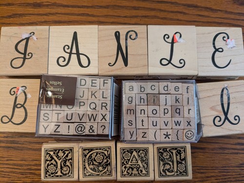 Alphabet Rubber Stamps - Uppercase, Lowercase, Numbers & Symbols +Bonus ...