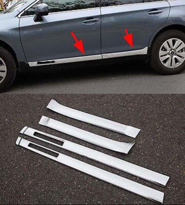 ABS Chrome Body Side Molding Cover Trim Decor For Subaru Outback 2015 ...