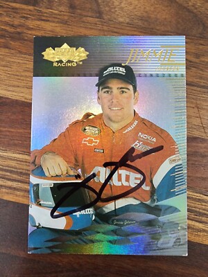 2000 UPPER DECK UD JIMMIE JOHNSON SIGNED ROOKIE CARD AUTOGRAPH RC AUTO ...
