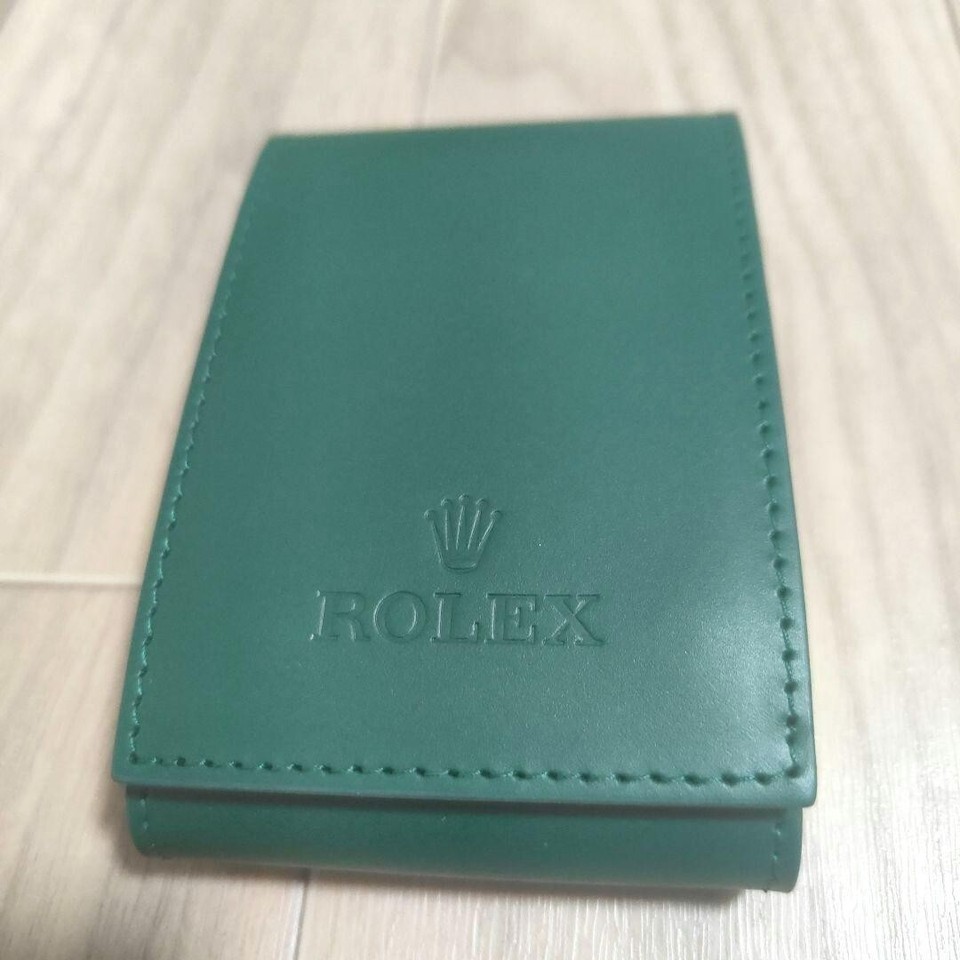 ROLEX Watch Case Green Leather Protection Watch Holder Soft Travel ...