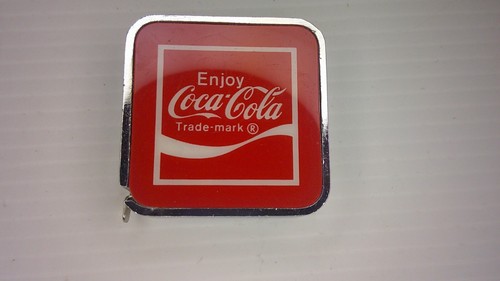 Barlow co. square metal tape measure advertising enjoy Coca Cola Z147A ...