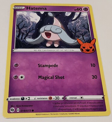 Pokemon TCG - Trick Or Trade - 018/073 Hatenna Card | eBay
