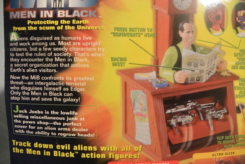 Men In Black MIB Jeebs Figure W/ Regenerating Heads 1997 by Galoob Toys ...
