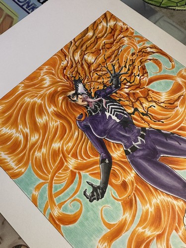 Venomize Medusa from the Inhumans Original Comic Art by Sheldon Goh | eBay