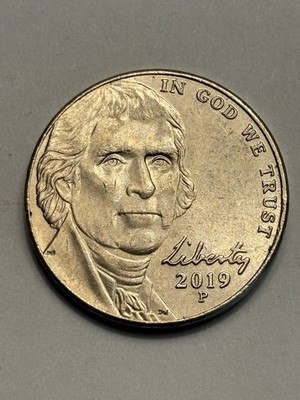 2019 P Jefferson Nickel Error Coin Die Chip Cud Side of Monticello | eBay