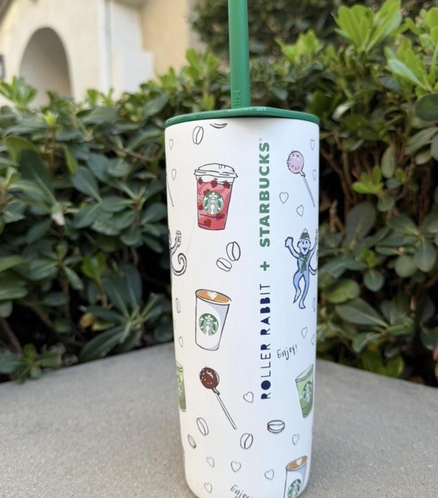 Starbucks X Roller Rabbit Stainless Steel Tumbler Cup Holiday Christmas ...